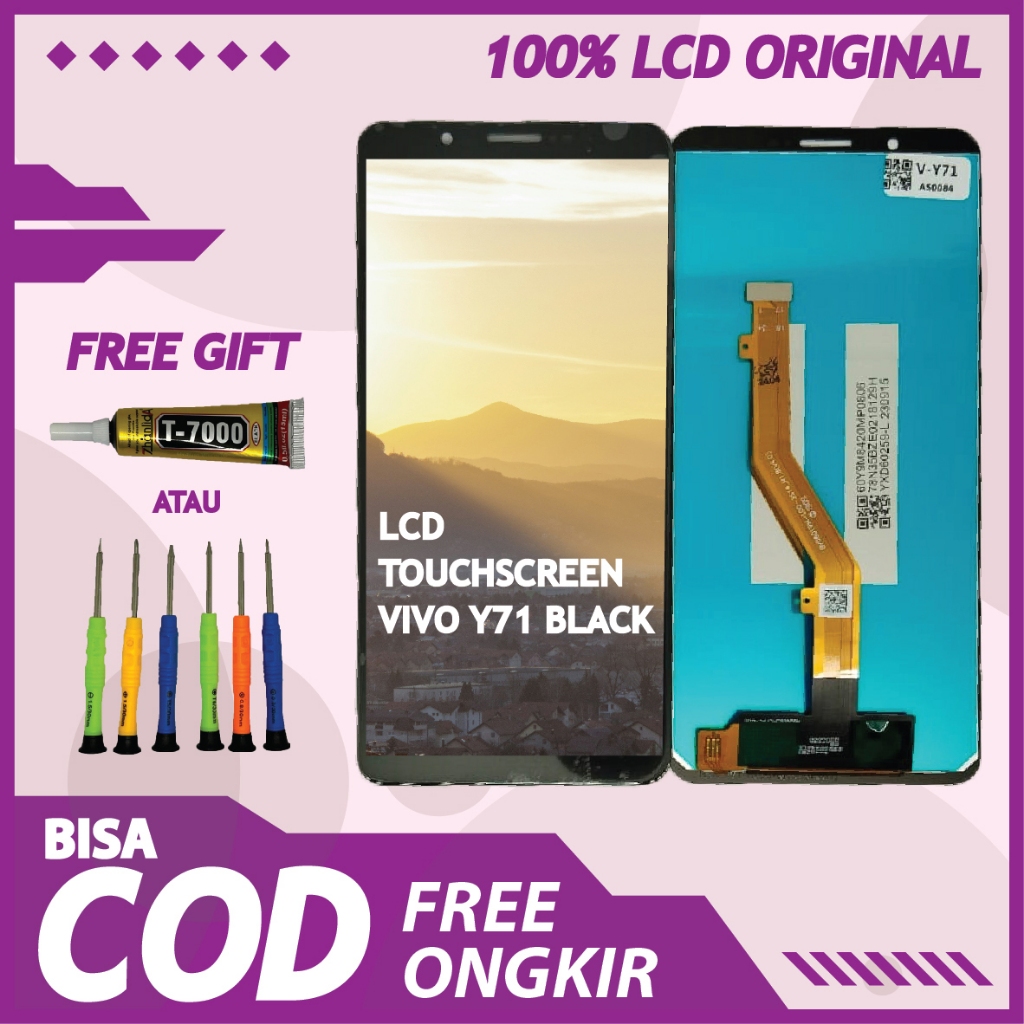 Jual 【ORIGINAL 100%】LCD TOUCHSCREEN VIVO Y71 BLACK FULLSET TOUCHSCREEN ...