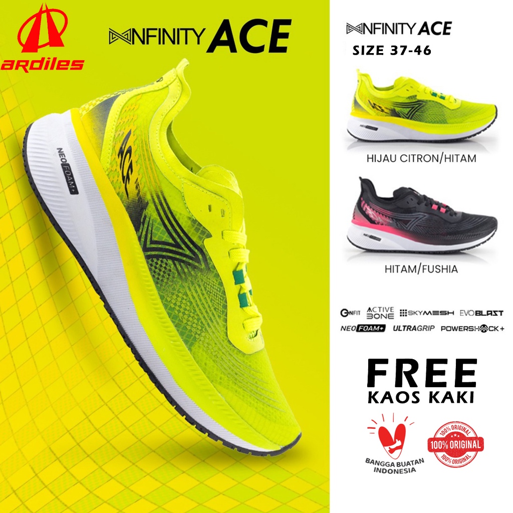 Jual Sepatu Running Nfinity Ace Original Free Kaos Kaki - Ardiles ...