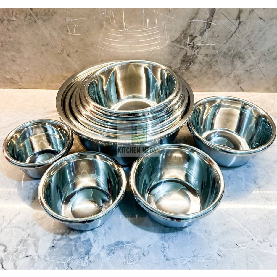Jual 3 Pcs Mangkuk Korea Premium Stainless 304 Super Tebal | Shopee ...