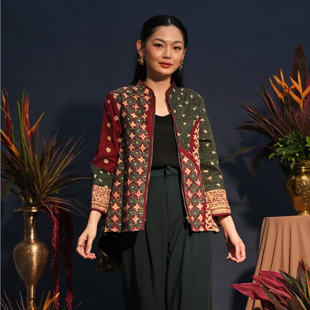 Jual NONA RARA - Btari Sembagi T3118, Baju kerja blouse batik wanita ...