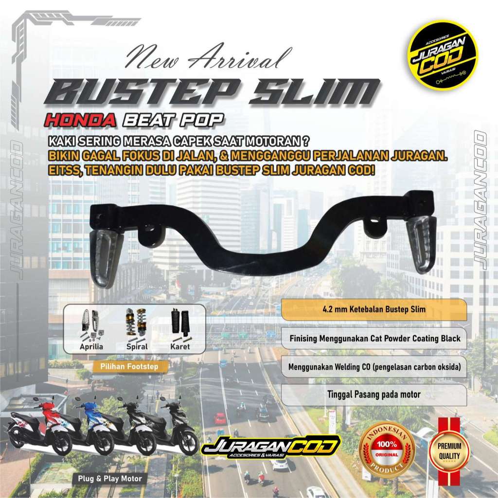 Jual Pijakan kaki Footstep motor Honda Beat Pop Fi 2013-2019 step motor ...