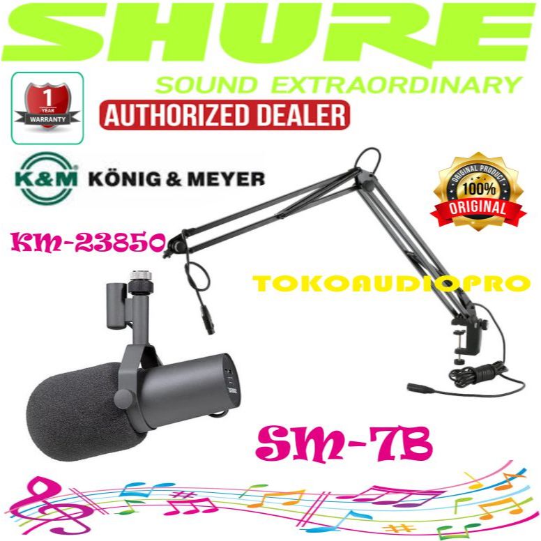 Jual Mic Shure SM7B Cardioid Dynamic Vocal Microphone Broadcast Shure ...