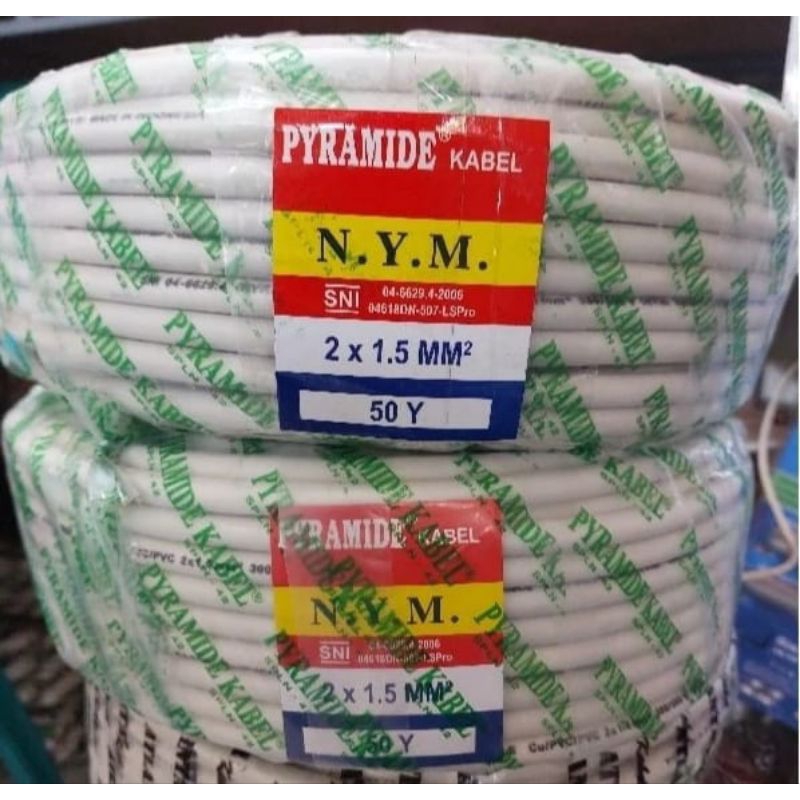 Jual KABEL LISTRIK PYRAMIDE NYM 2x1.5 50Y | Shopee Indonesia