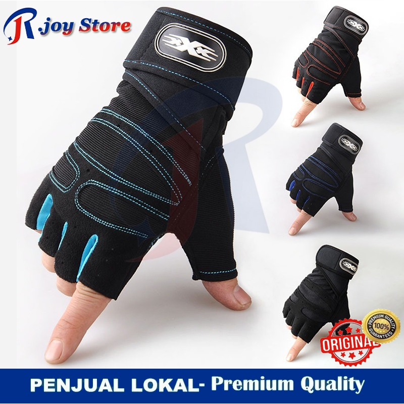 Jual Gym Gloves GHR1 Sarung Tangan Olahraga Training Bodybuilding Fitness Glove Sport Angkat ...