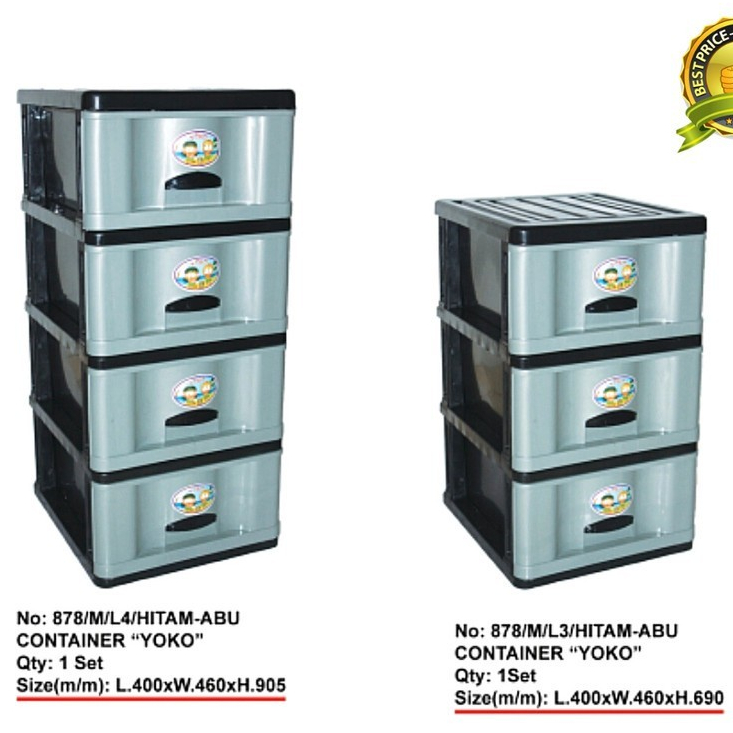 Jual YOKO Lemari Susun Plastik Laci Susun Laci Tingkat Kontainer Susun ...