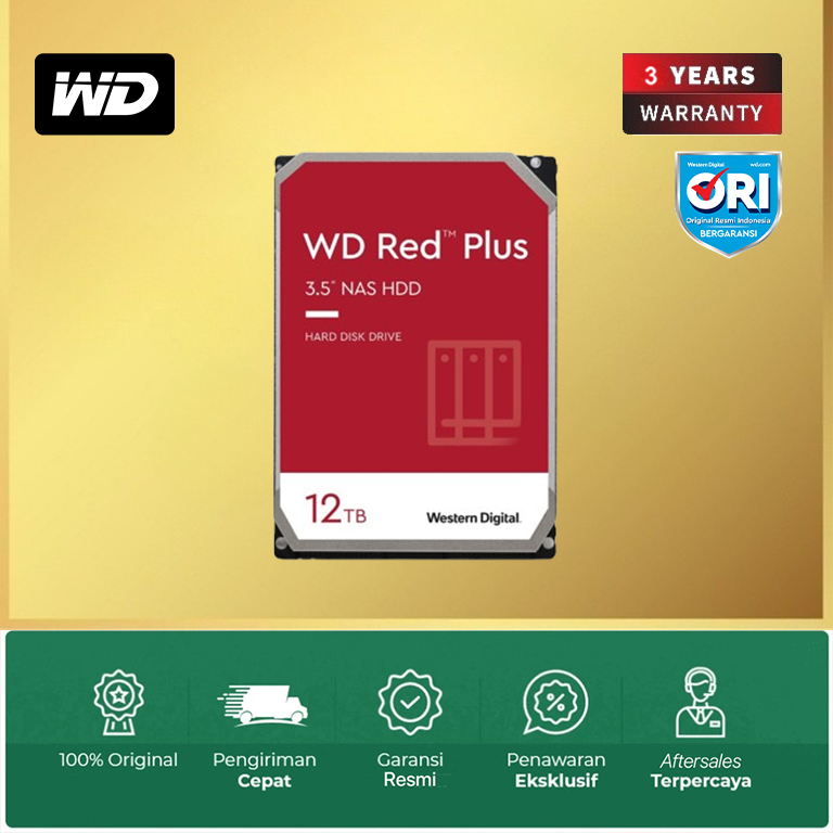 Jual WD Caviar RED PLUS 12TB - HD HDD Hardisk Internal 3.5" For NAS | Shopee Indonesia