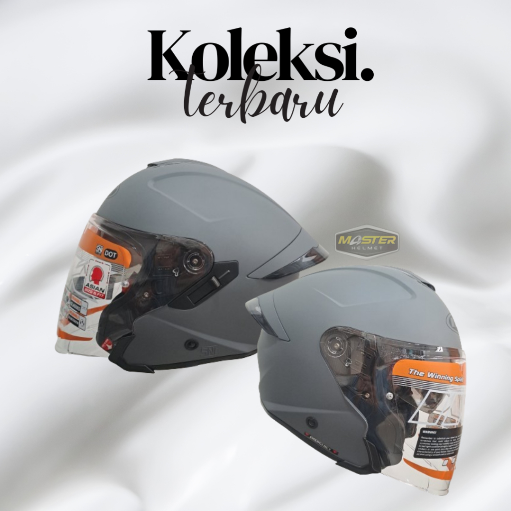 Jual HELM INK TERRA 2 MATT GORILLA GREY DOFF DOUBLE VISOR/ HELM HALF ...