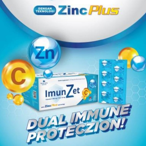 Jual IMUNZET 4 Kaplet/Strip vitamin c + zinc | Shopee Indonesia