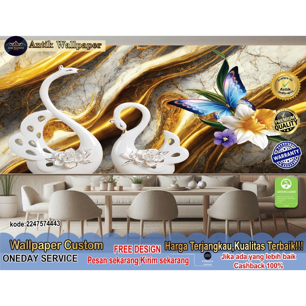 Jual Wallpaper Custom 3D & Wallstiker Custom 3D Tema 3D Mural | Ruang ...