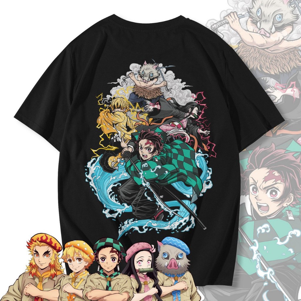 Jual Tshirt Kaos Demon Slayer Kamado Tanjiro Team Kimetsu no Yaiba ...