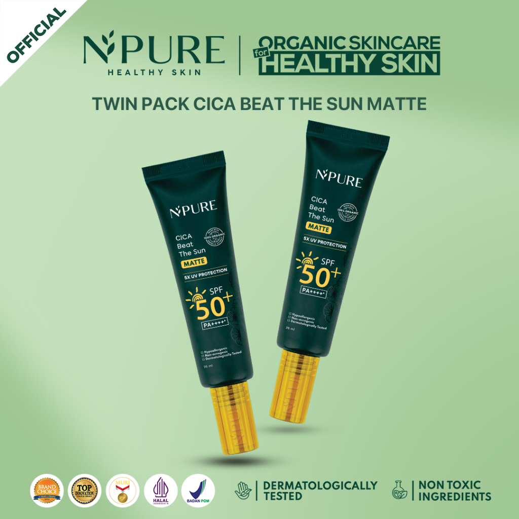 Jual NPURE Bundling Twin Pack Cica Beat The Sun Matte / SUNSCREEN ...