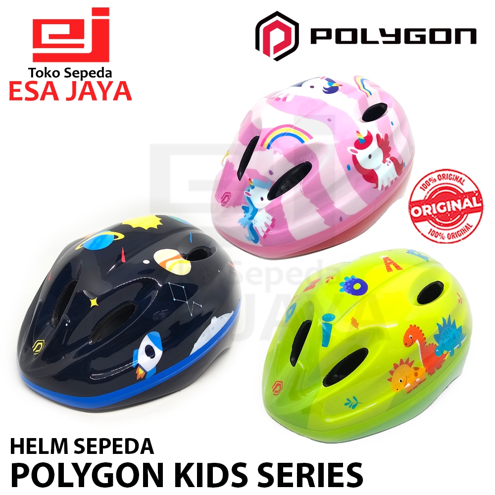 Jual Helm Sepeda Anak Polygon Unicorn Space Dino Helmet Kids Original ...