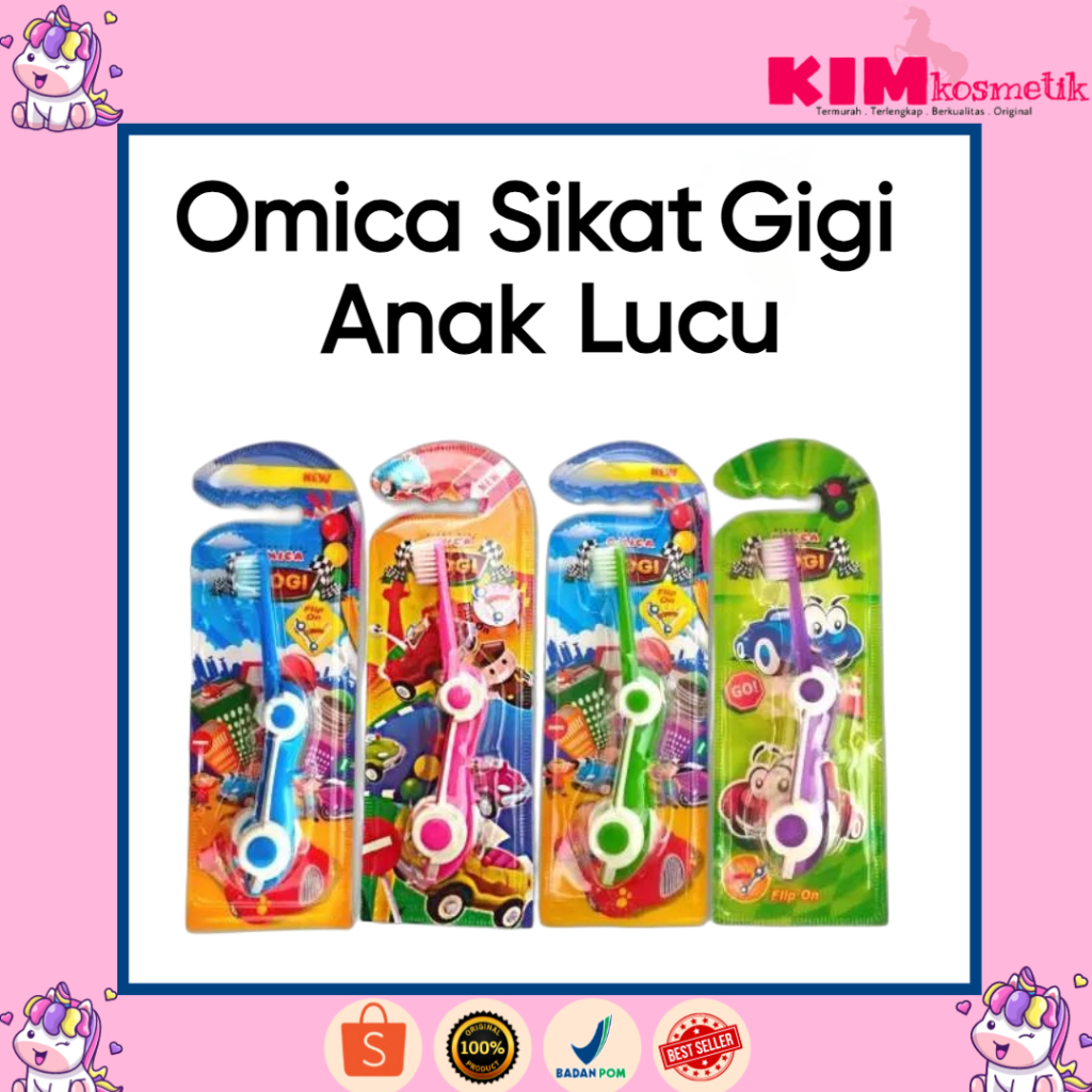 Jual Omica Sikat Gigi Anak Lucu (Sikat Oval dan Kecil) | Shopee Indonesia
