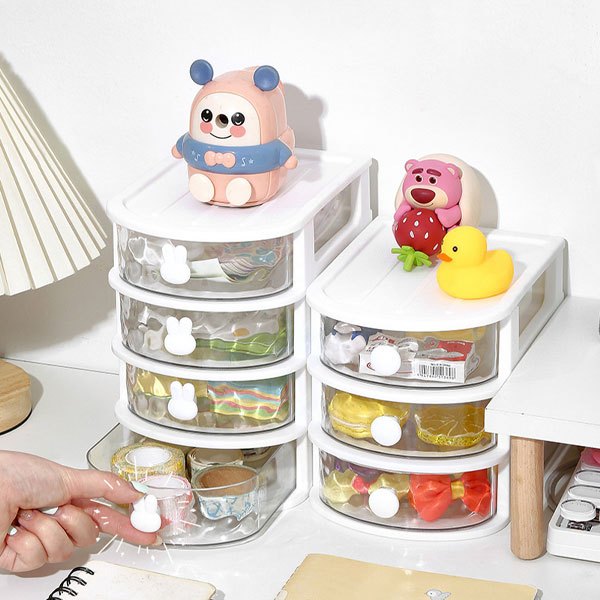 Jual BONBOX Storage Box Laci 3 dan 4 Tingkat Container Laci Mini Susun ...