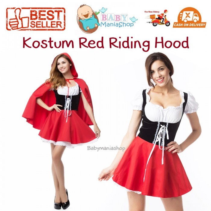 Jual Kostum Red Riding Hood Wanita Dewasa Baju Negara Italia Italy ...