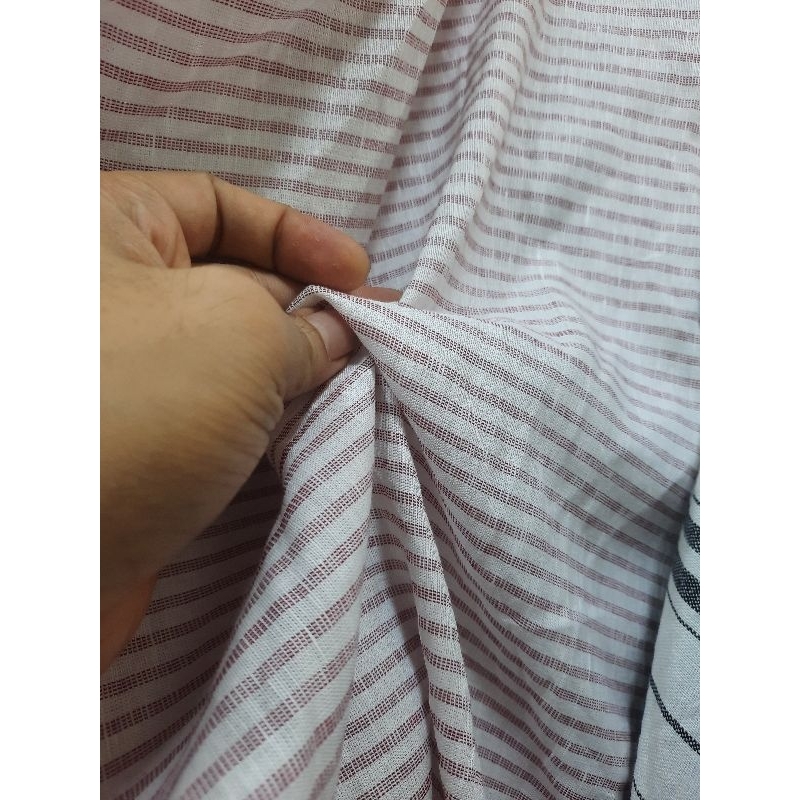 Jual kain linen salur premium/HARGA PER 0,5meter/kain meteran | Shopee Indonesia