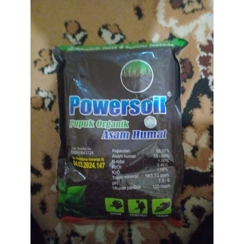 Jual Powersoil Asam Humat Pupuk Organik Pembenah Penyubur Tanah Humic acid 1 kg | Shopee Indonesia