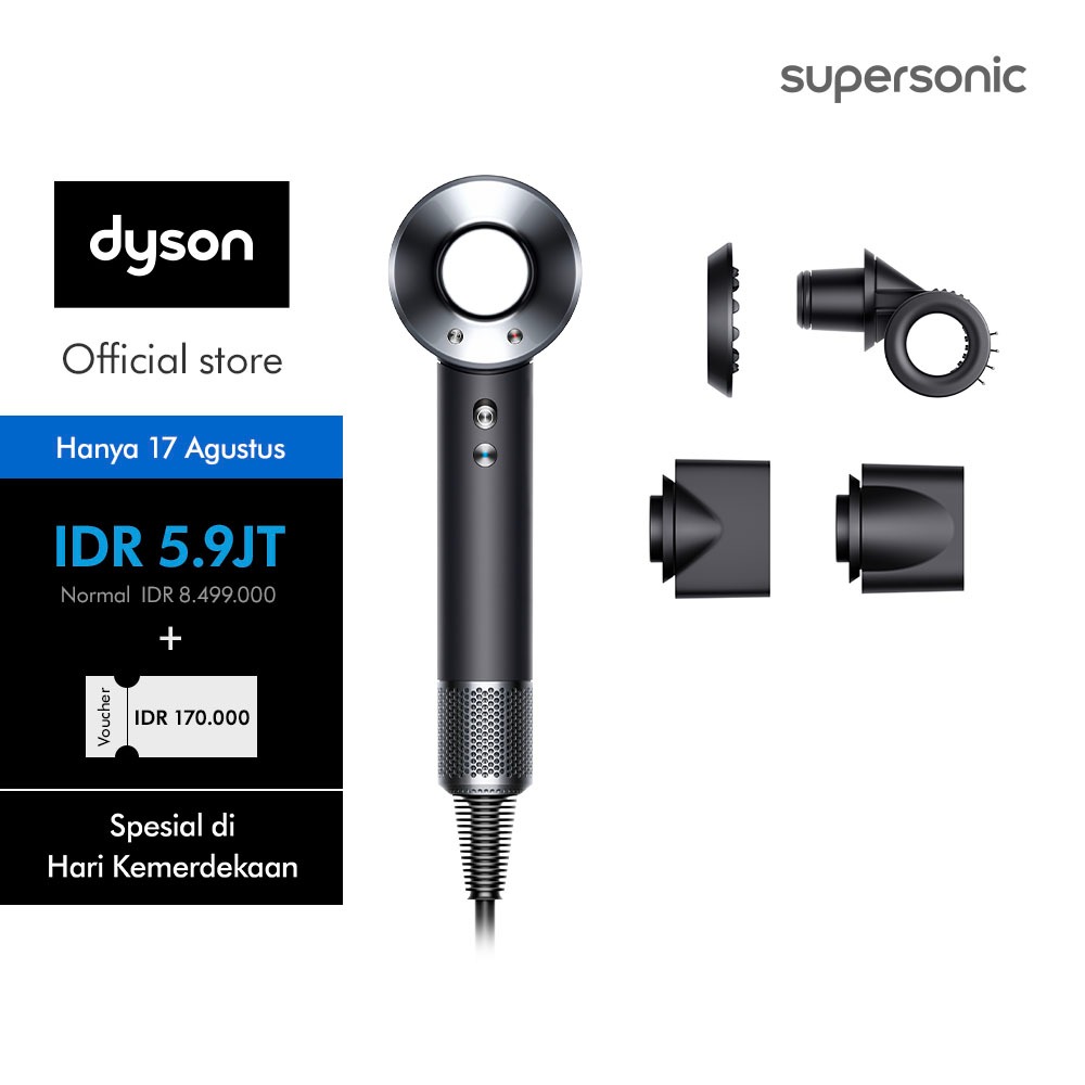 Jual Dyson Supersonic ™ Hair Dryer HD15 (Black/Nickel) with Flyaway ...