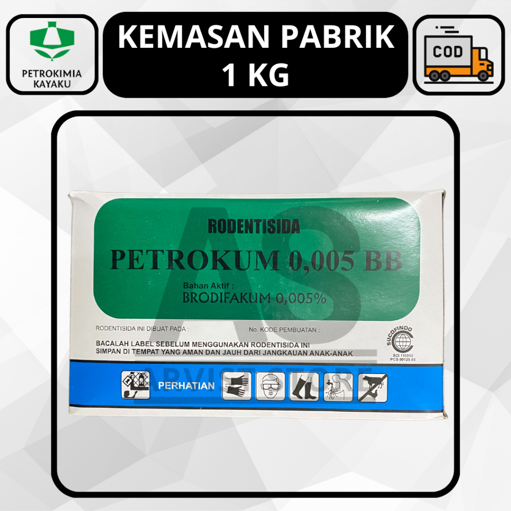 Jual Rodentisida PETROKUM 0,005 BB 1 Kg Umpan Permen Pembasmi Hama ...