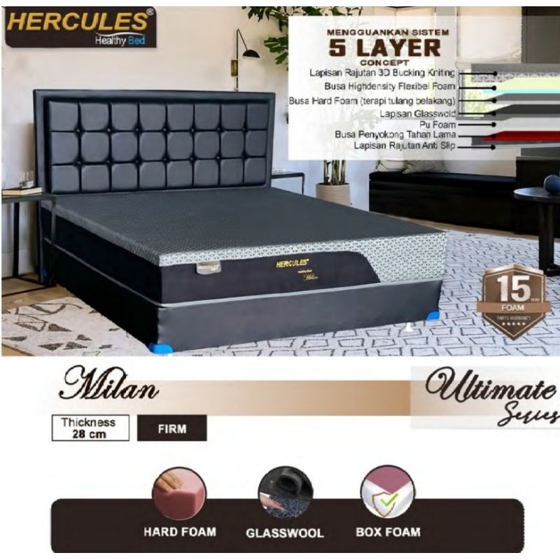 Jual Kasur Busa Hercules Milan Palembang garansi 15 tahun kasur ...