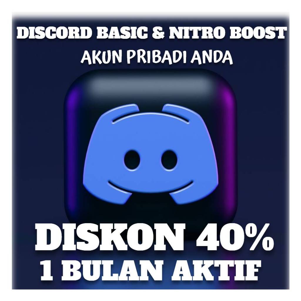 Jual Discord nitro basic & boost aktif 1 bulan baca deskripsi (GLOBAL | Shopee Indonesia