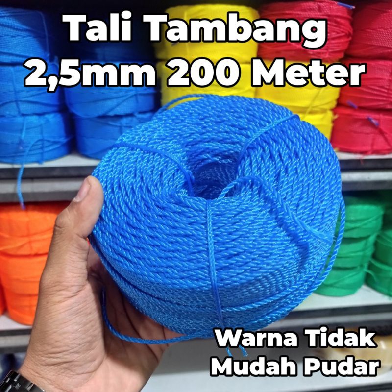 Jual Tali Tambang 2,5mm 200 Meter - Tali Layangan - Tali PE - Tali ...