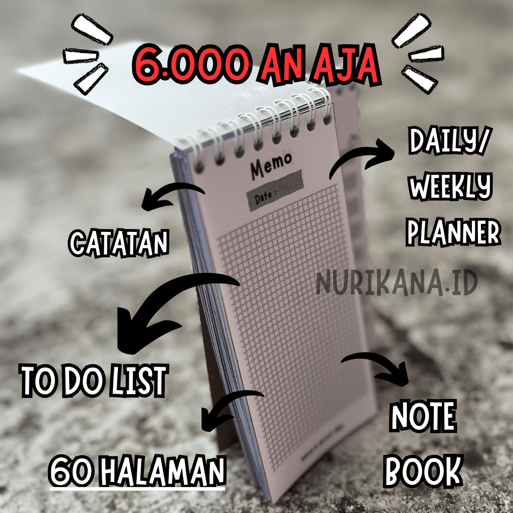 Jual CATATAN TO DO LIST / DAILY PLANNER / MEMO / NOTEPAD / WEEKLY ...