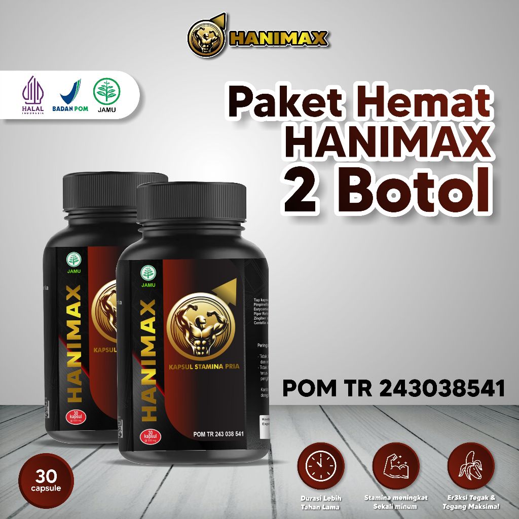 Jual HANIMAX - Suplemen Pria Obat Kuat Penambah Stamina Pria Dewasa ...