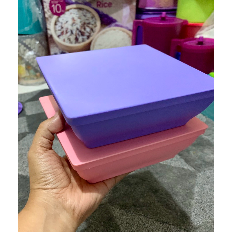 Jual WADAH SAJI LAUK SAMBAL TUPPERWARE!!!ZEN SQUARE TUPPERWARE(2 PCS ...