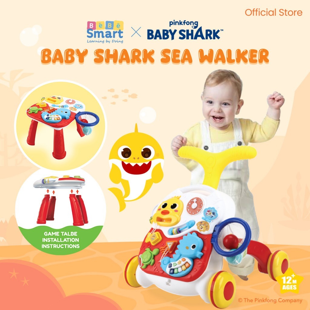 Jual BEBE SMART Sea Walker Baby Shark / Push walker / Dorongan Bayi ...