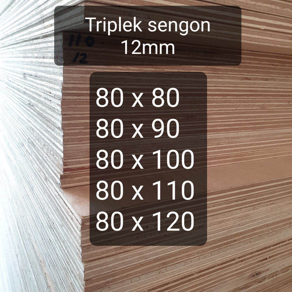Jual Triplek custom sengon 12mm plywood multiplek halus 2 sisi lebar 80 ...