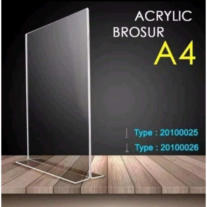 Jual Tempat brosur akrilik A4-A5-A6 / Tent card akrilik / Tent holder ...