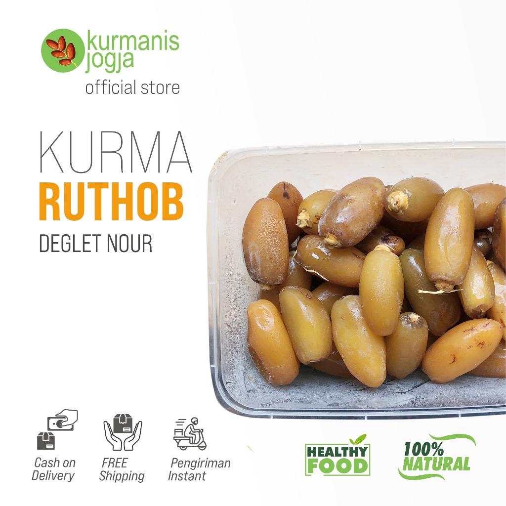 Jual Kurma Ruthob Tunisia Libya Kemasan thinwall Hemat 500gr | Shopee ...