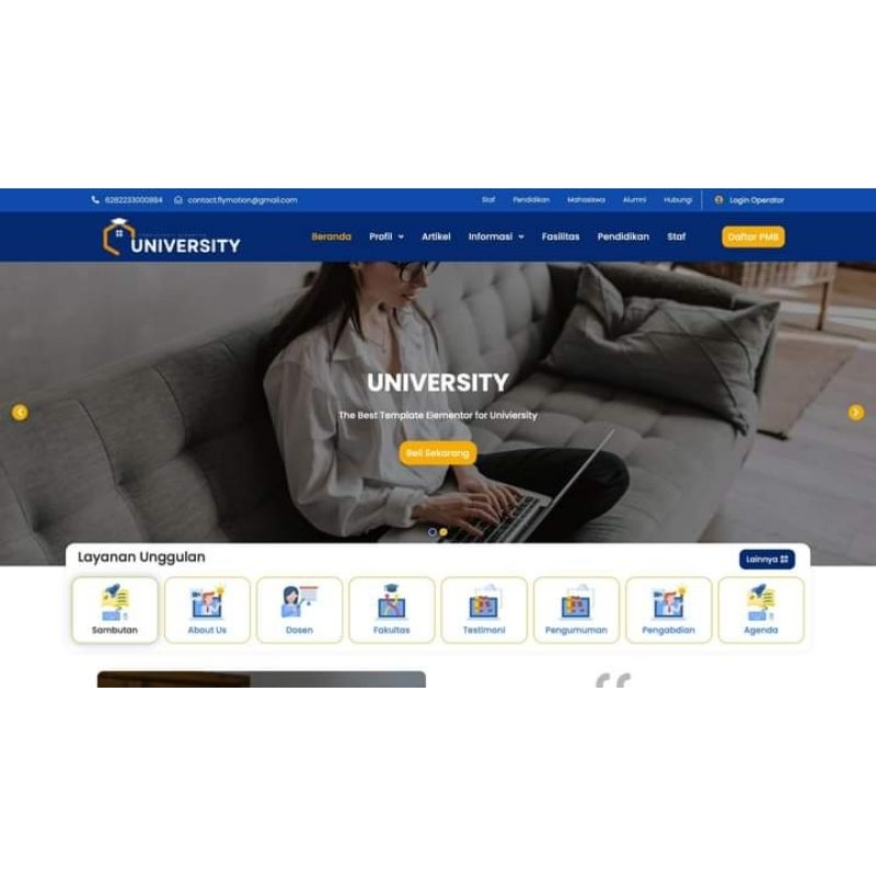 Jual TEMPLATE WEB KAMPUS | Web Kampus | Shopee Indonesia