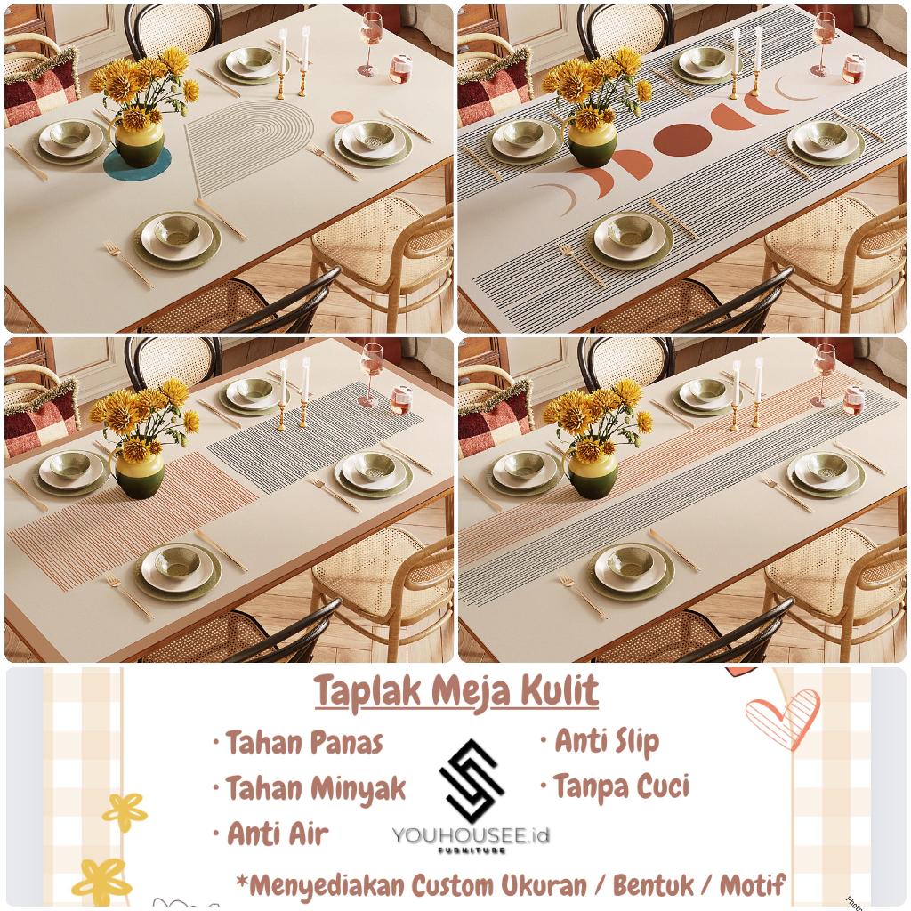 Jual Taplak Meja Ruang Tamu Kulit Anti Slip Tahan Panas/Alas Meja Ruang Meeting/Taplak Meja ...