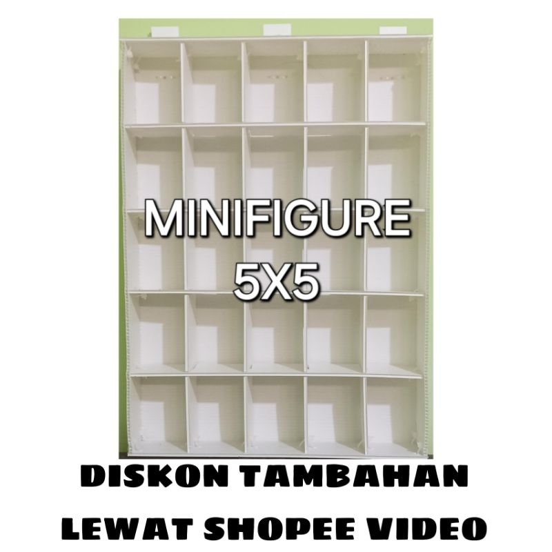 Jual Rak 5x5 Figure Mini Figure Lego Brick Pakai Tutup Isi 25 Display ...