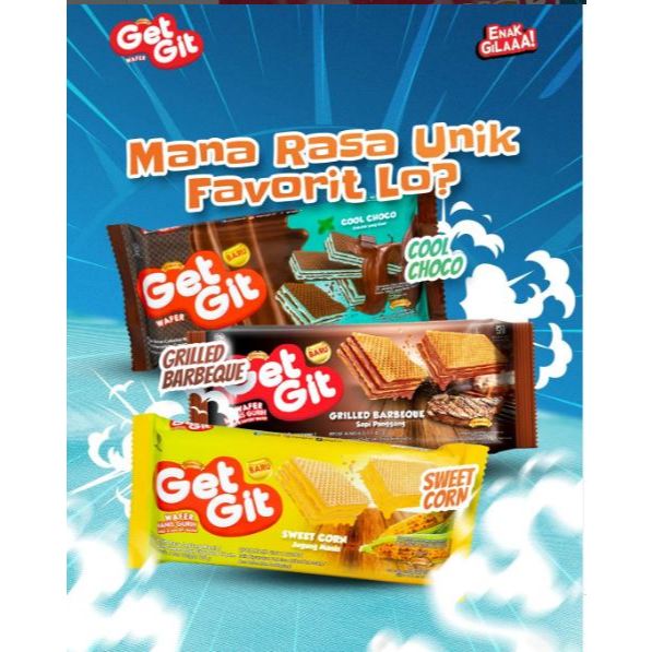 Jual Camilan Makanan Ringan Wafer Get Git 102 Gram Chocolate, Sweet ...
