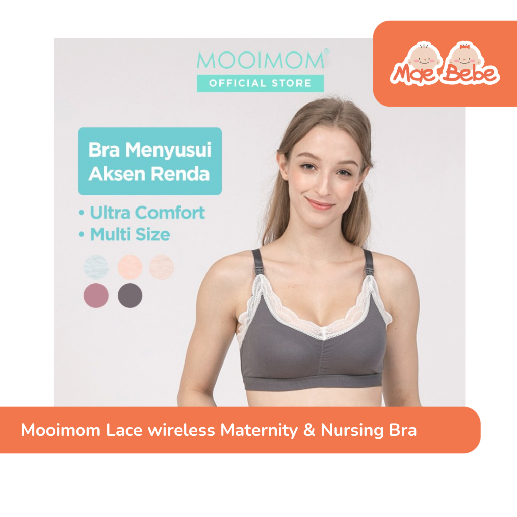 Jual Mooimom Lace Wireless Maternity & Nursing Bra BH Ibu Hamil ...