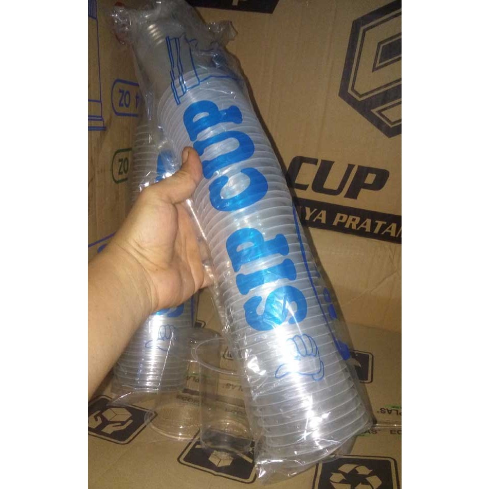 Jual Gelas kopi plastik/cup coffee /Gelas plastik ukuran 14 oz datar ...
