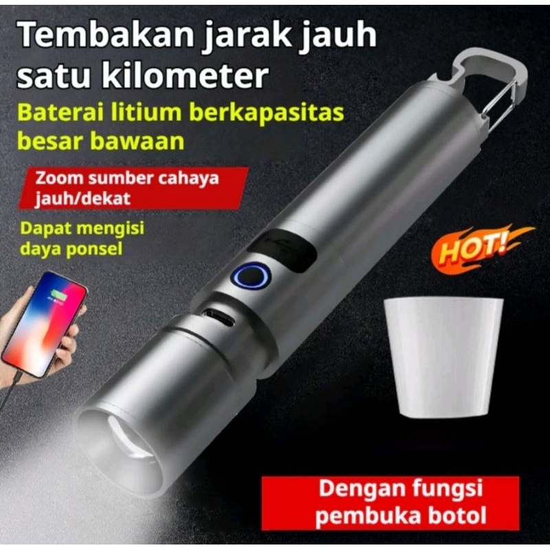 Jual Senter Zoom In Out Led MX-8661 Super Terang Body Full Aluminium ...