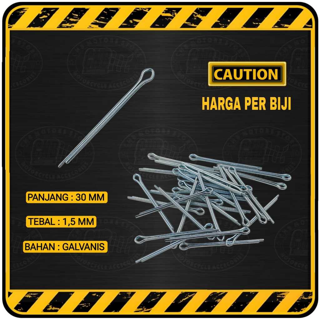 Jual S371 - Split Pen Spipen Pin Klip Kawat Kancing Penahan Mur Baut ...