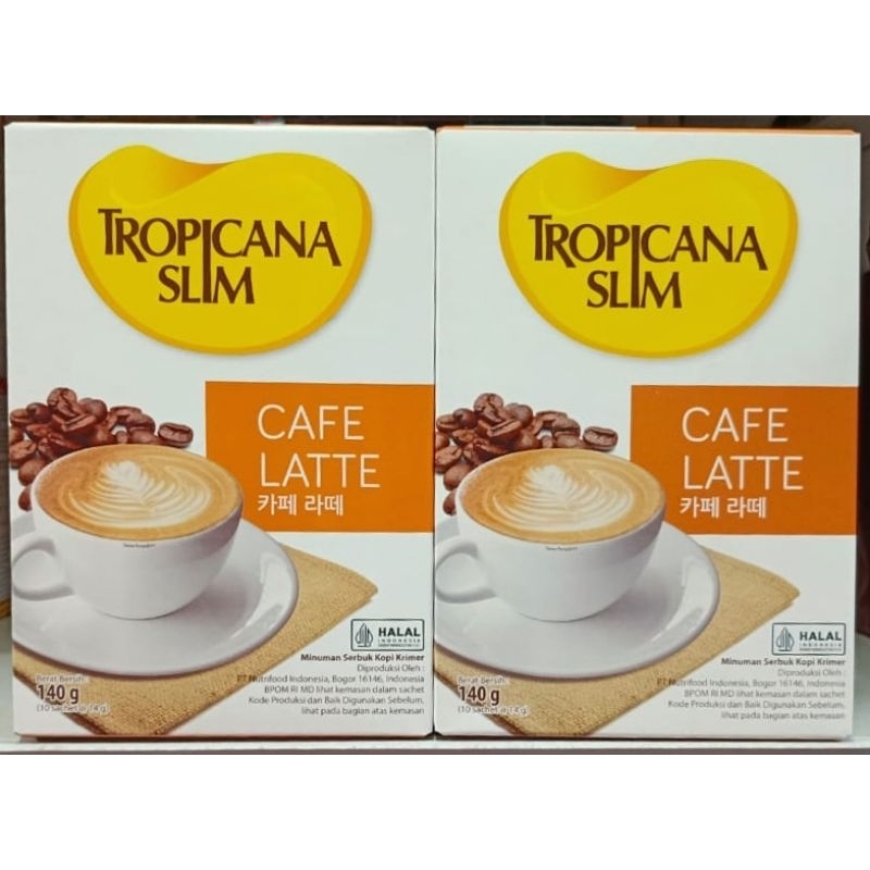 Jual Tropicana Slim Cafe Latte 140gr Box (isi 10 sachet@14gr) | Shopee ...