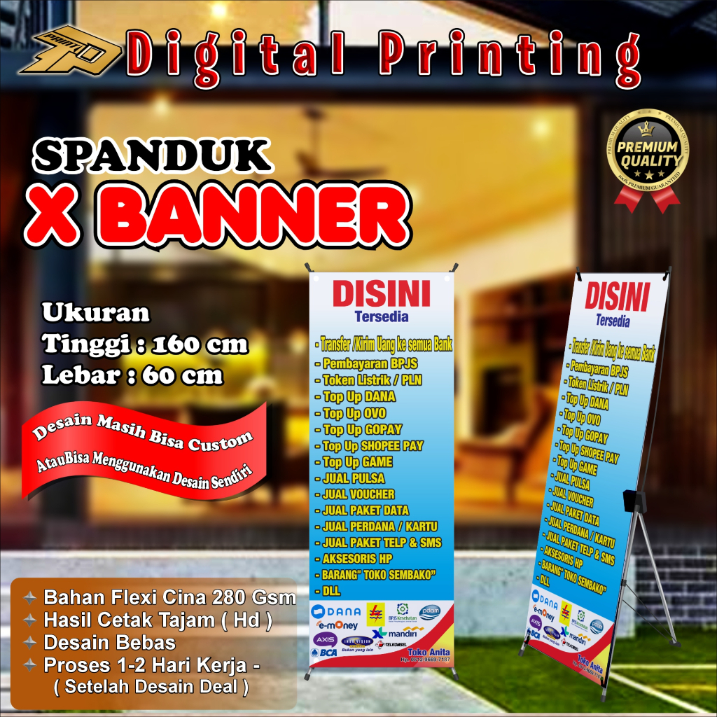 Jual CETAK X BANNER SPANDUK BALIHO X BANNER KONTER DESAIN CUSTOM ...