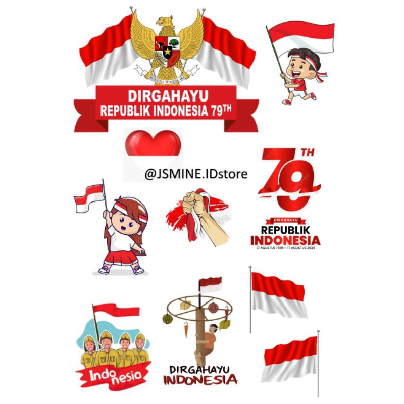 Jual TOPPER Custom KEMERDEKAAN RI 80 TH 2025/Topper Tumpeng 17 ...
