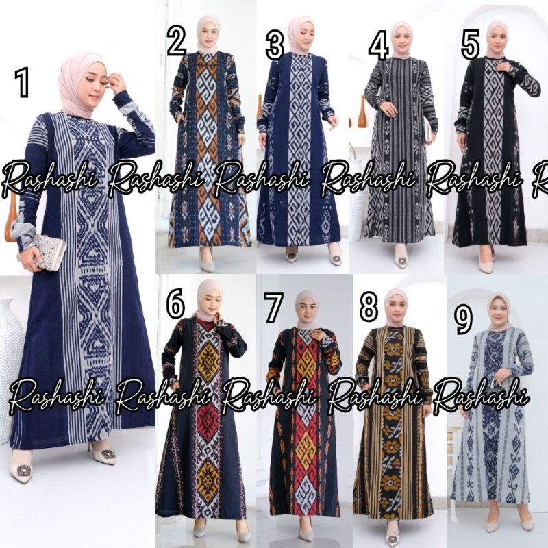 Jual gamis tenun troso asli gamis tenun etnik syari gamis lebaran 2024 ...