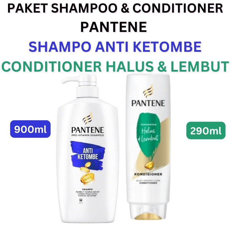 Jual Pantene Shampoo Anti Dandruff 900 ml dan Pantene Conditioner ...