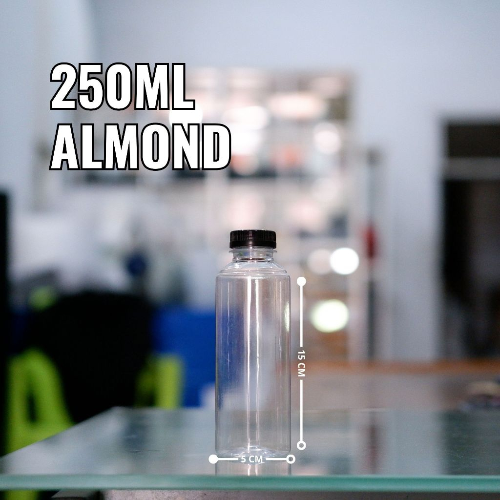 Jual BOTOL PLASTIK ALMOND 250 ML | Shopee Indonesia