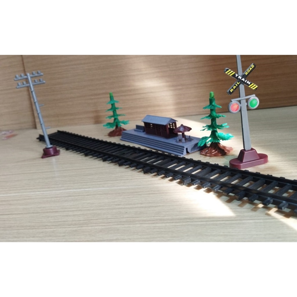 Jual Mainan stasiun kereta api, rambu lalutintas, tiang listrik fenfa ...