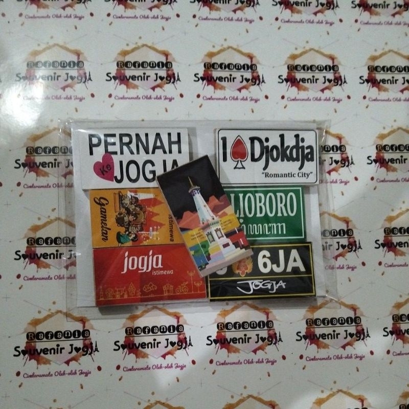 Jual 7 pcs Magnet Jogja / Tempelan Kulkas Mix STIKER Wisata Malioboro ...