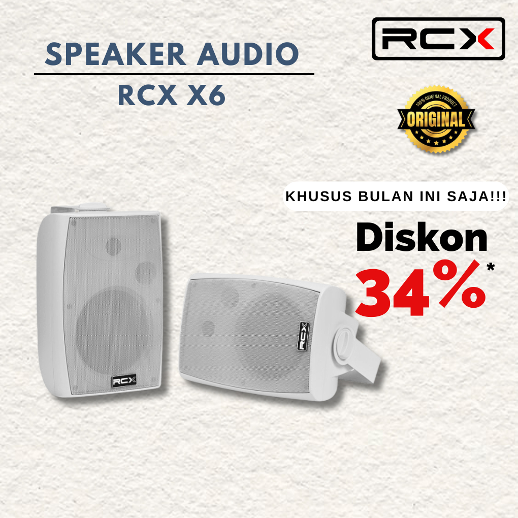 Jual Speaker Audio Cafe RCX 6 inch X6 Warna Putih | Shopee Indonesia